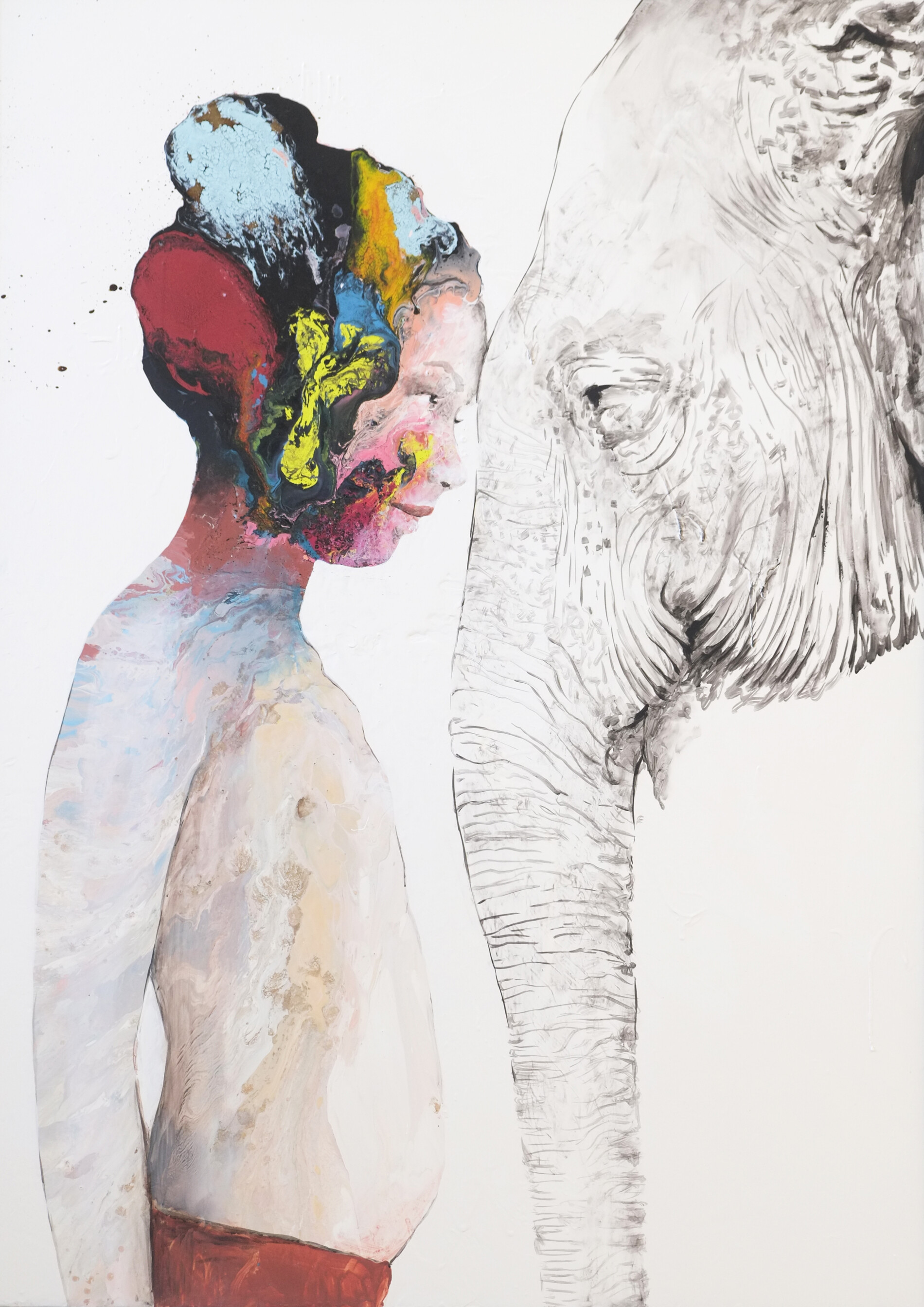 Alessandro Casetti Ayla con elefante - Palma Arte Gallery